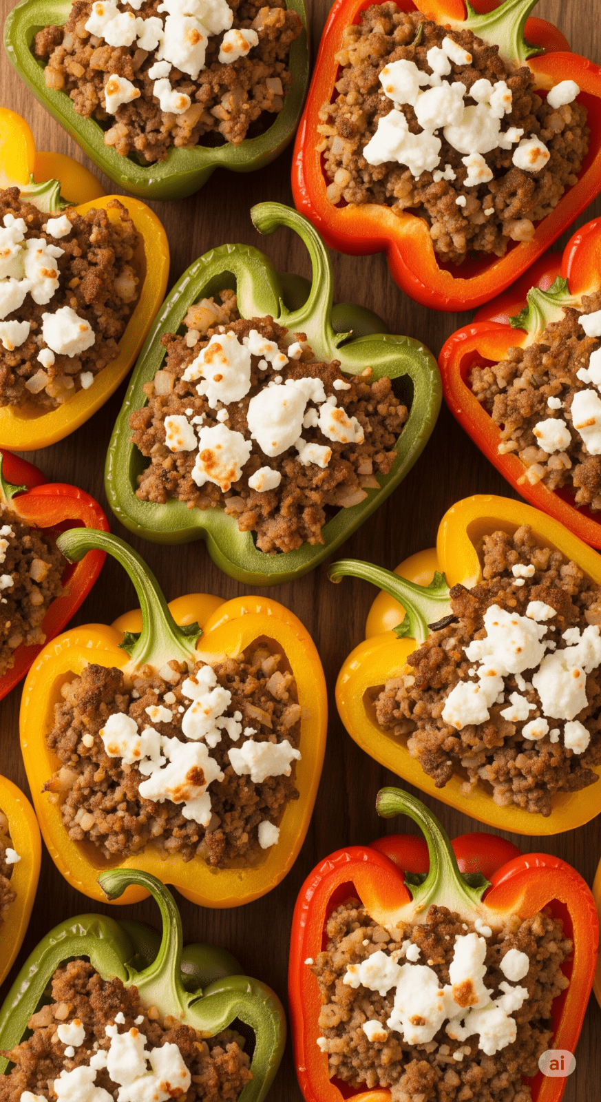 Meat Stuffed Bell Peppers - Mister Good Mood Food